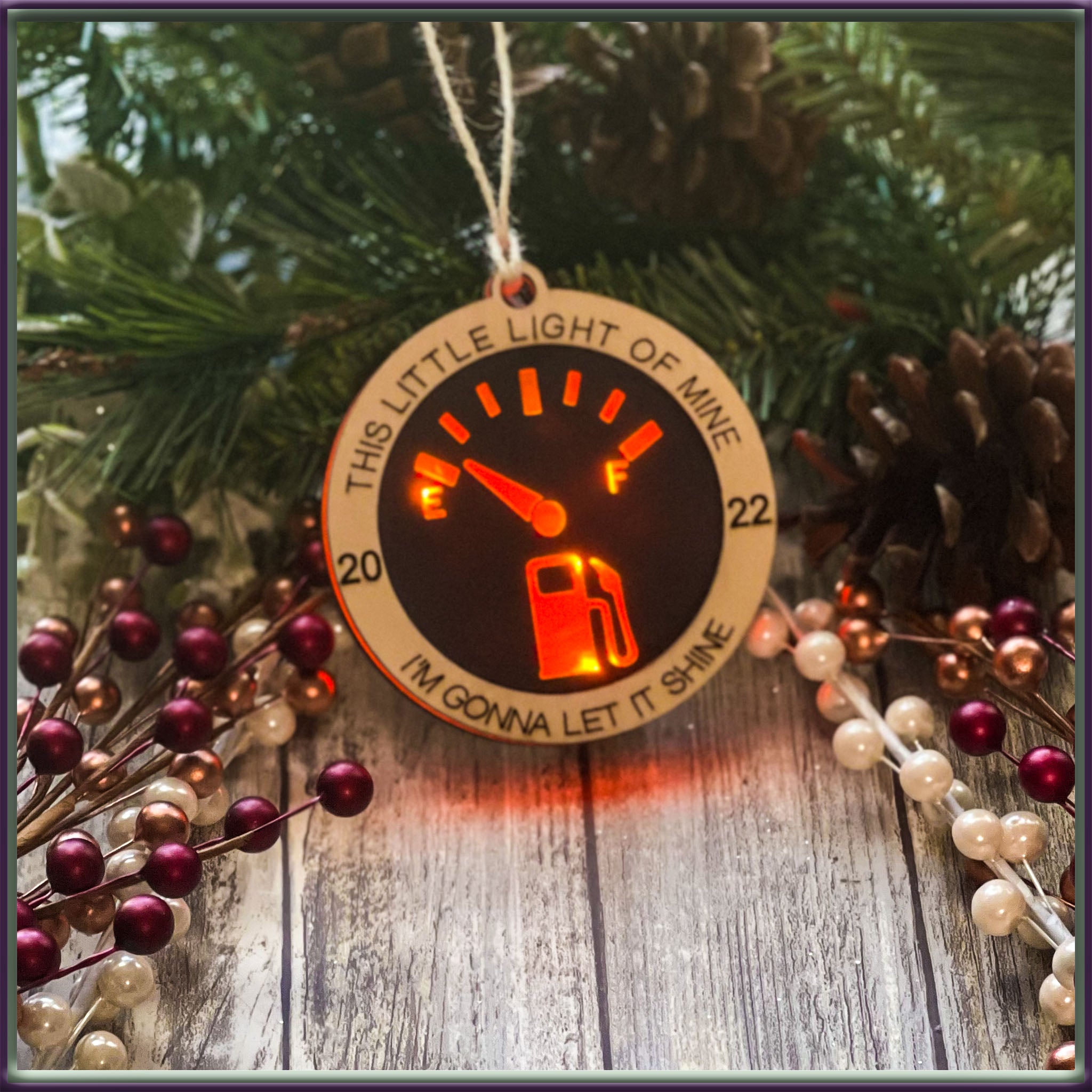 Funny Gas Tank Light Ornament 2022 – Giliena's